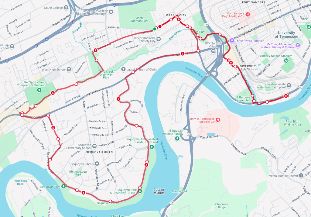 Feb 8 Group Training Run Routes from The Long Run - Covenant Health ...